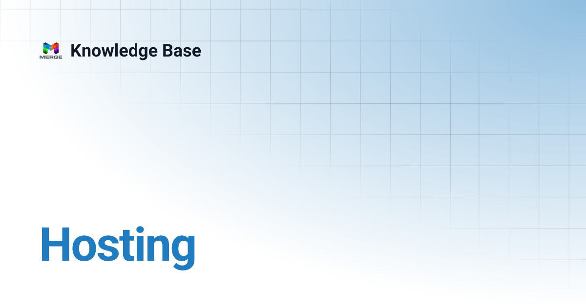 Hosting | Knowledge Base